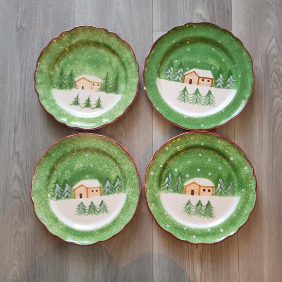 The Cellar | Dining | Set Of 4 The Cellar Log Cabin 14 Dinner Plates ...